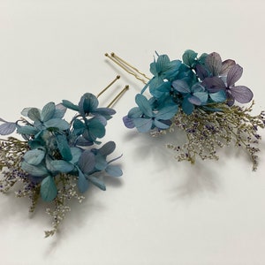 Blue Wedding Hair Pins, Bridal Teal Hair Pins, Blue Hair Pins ...