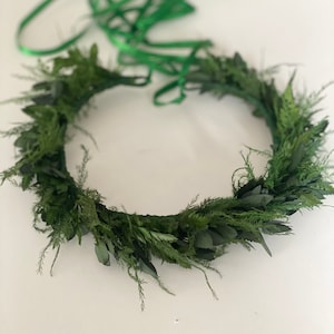 Greenery Floral Crown-eucalyptus and Fern Wreath-wedding Greenery ...