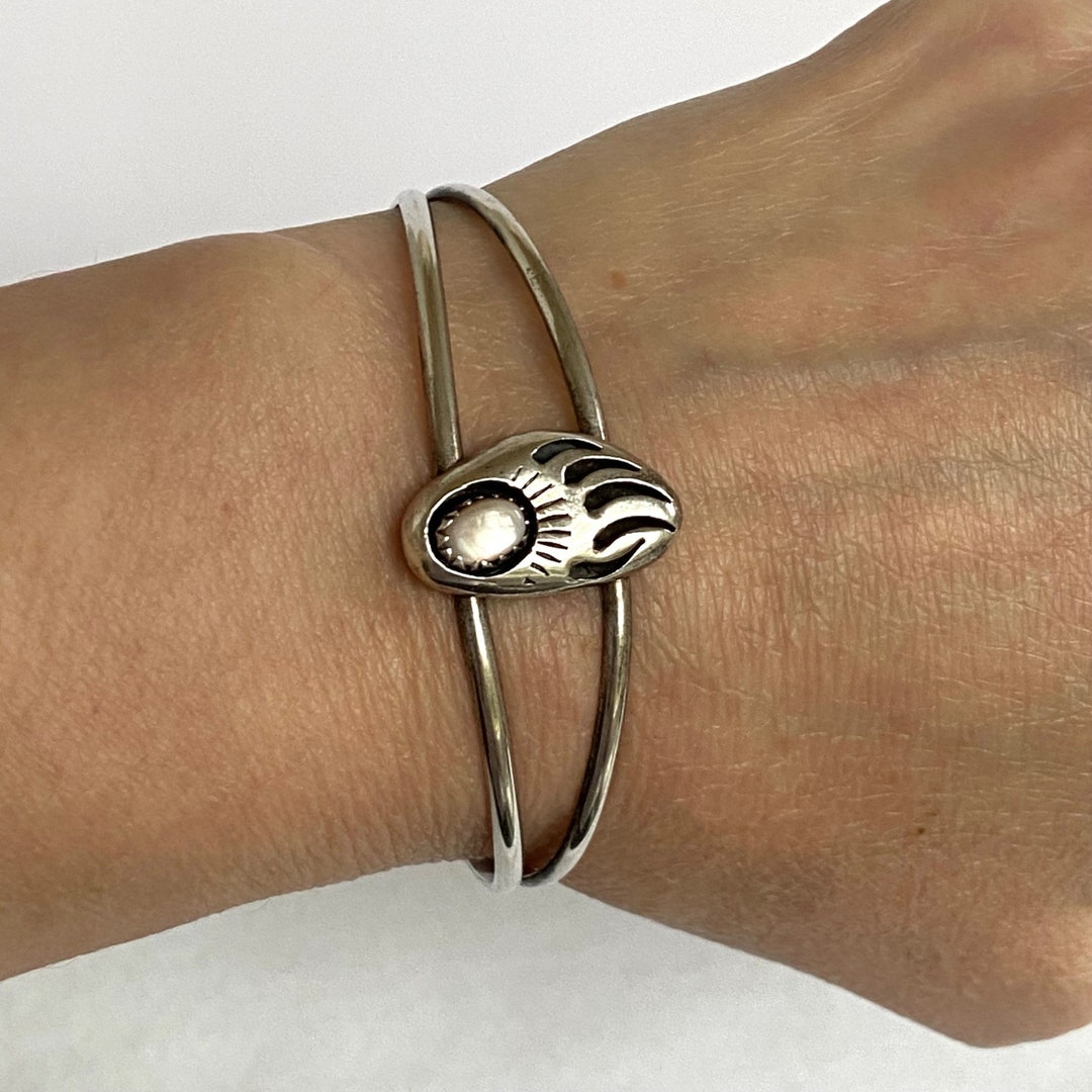 Vintage Sterling Silver 925 Signed Maggie Perry Navajo Oval Bezel Set ...
