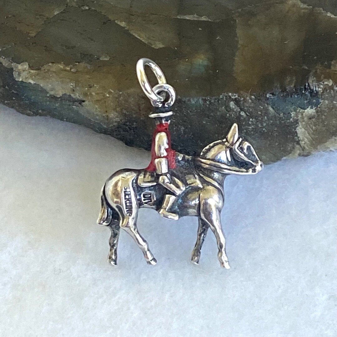 Vintage Sterling Silver DIV 925 3 Dimensional Red Enamel RCMP Royal ...