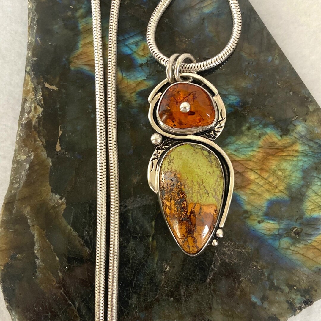 Vintage Sterling Silver 925 Southwest Native Signed Monika Turquoise ...