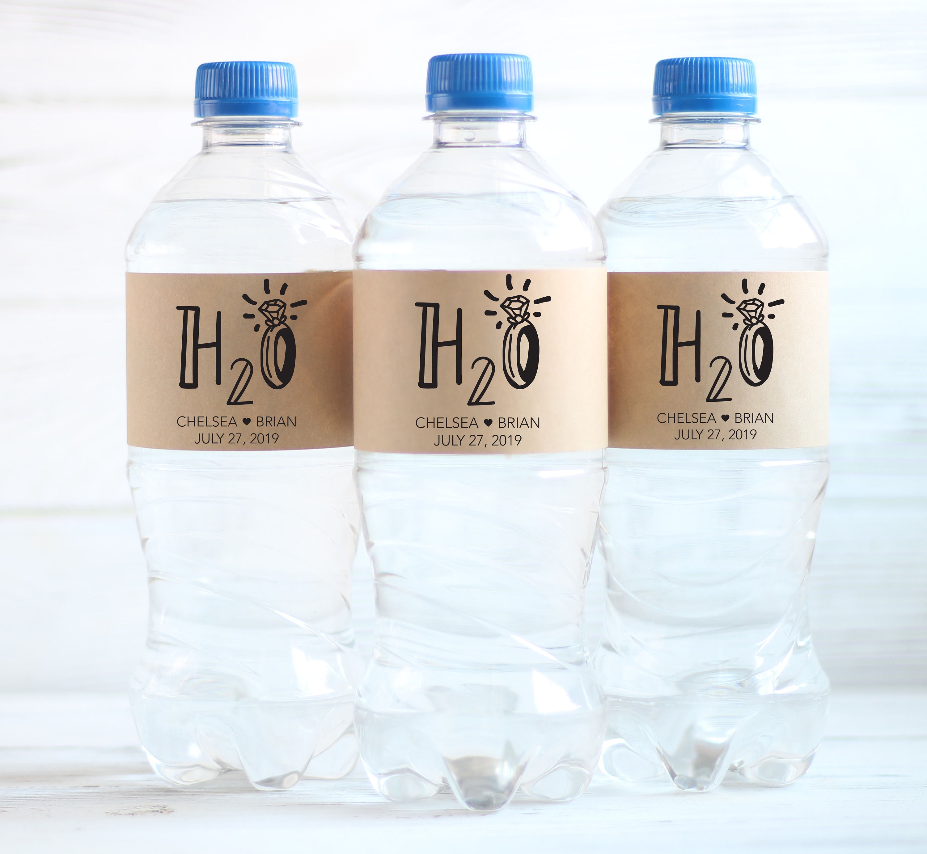 H2O Wedding Ring Wedding Water Bottle Labels Wedding | Etsy