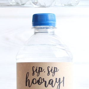 Sip, Sip, Hooray Wedding Water Bottle Labels, Wedding Welcome Bag ...