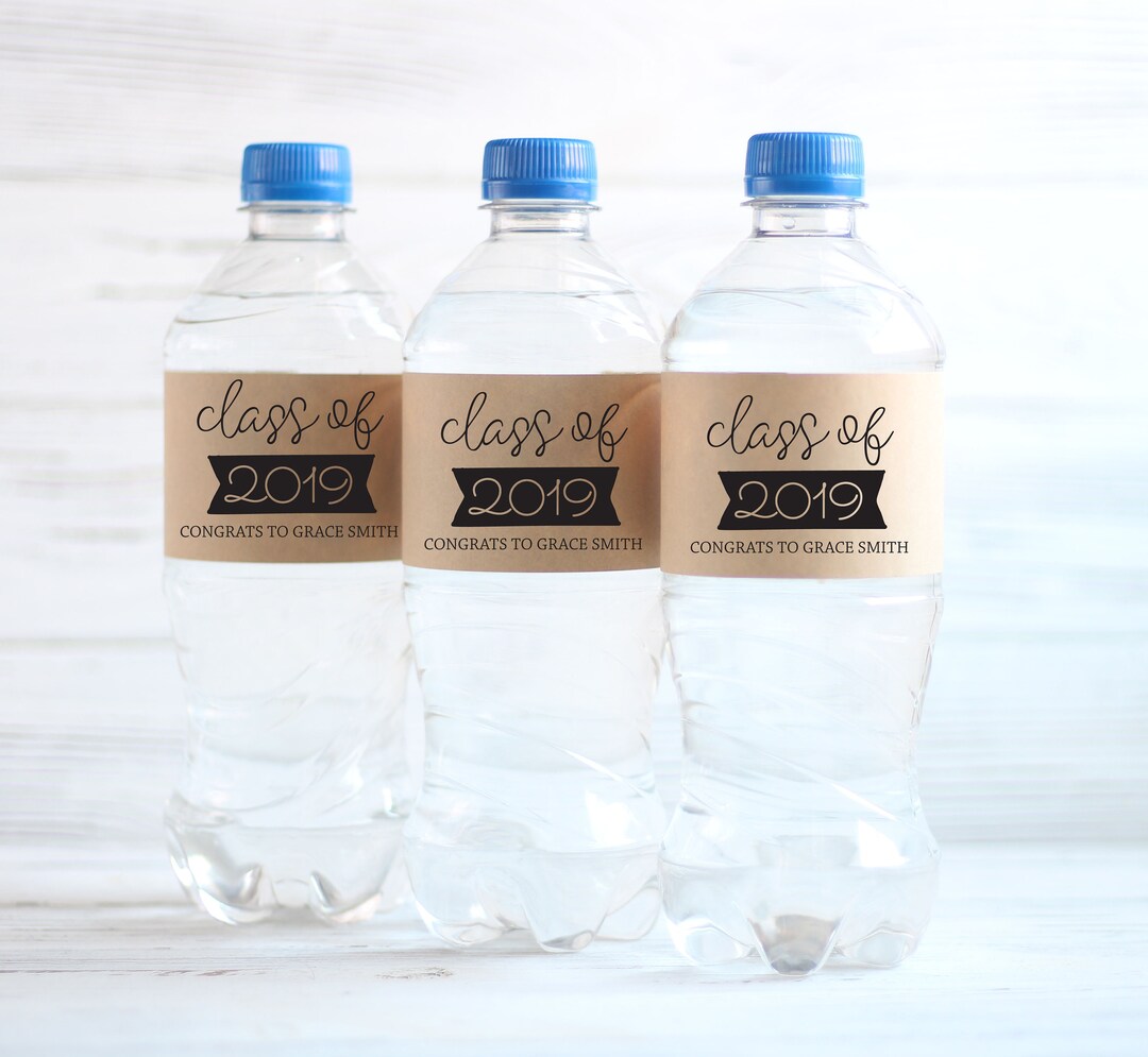 Class of - Graduation or Reunion Water Bottle Labels, Graduation Party ...