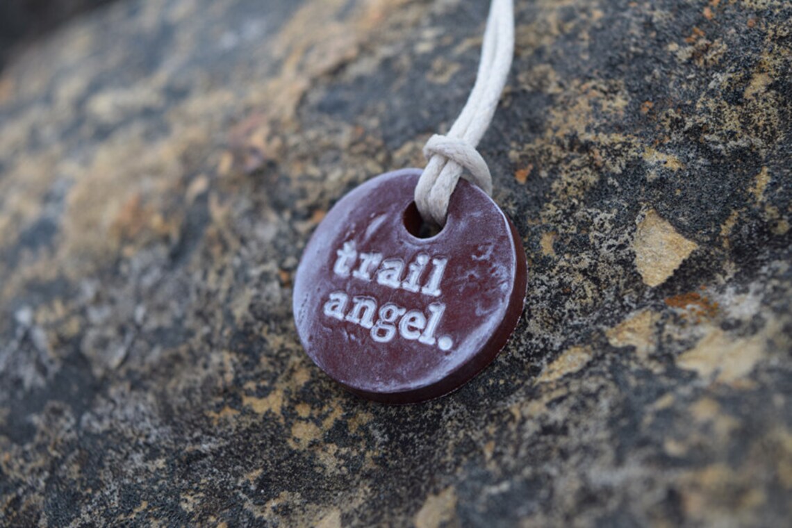 Trail Angel Hiking Pendant Necklace - Etsy