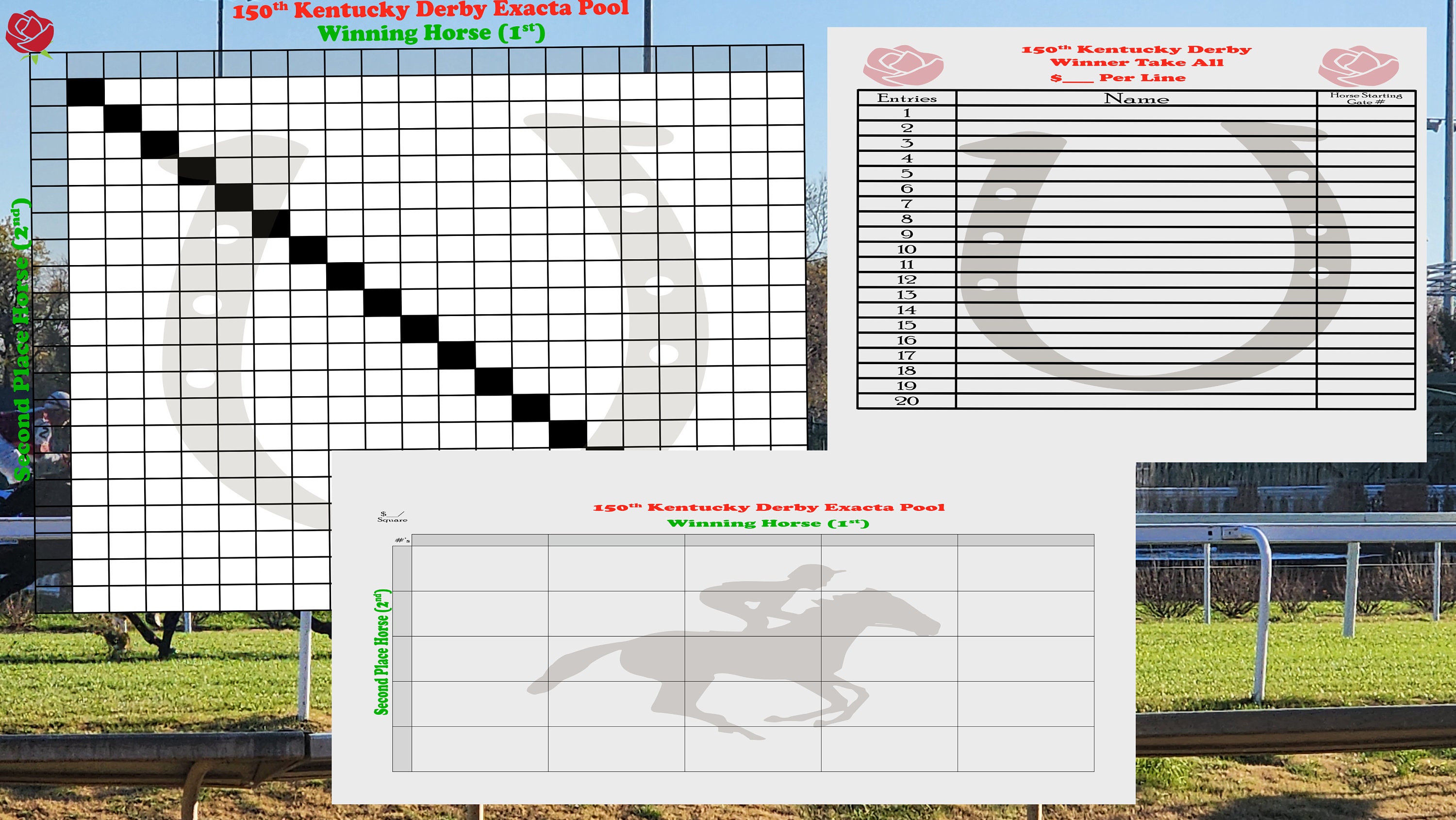 Derby Party Betting Pools, Exacta Bets, Horse Derby Pools, Winner Take ...