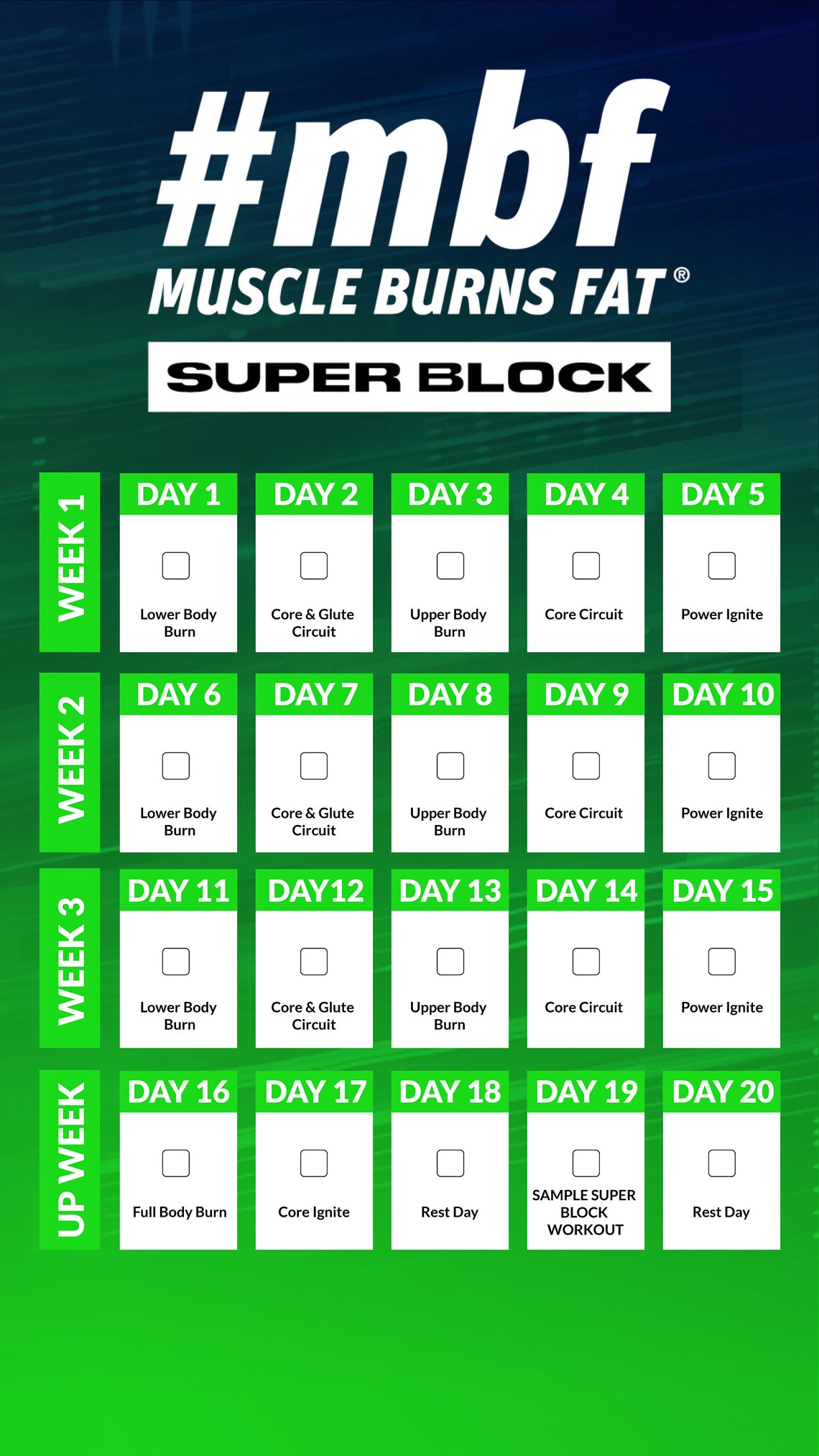 MBF Super Block IG Calendar - Etsy