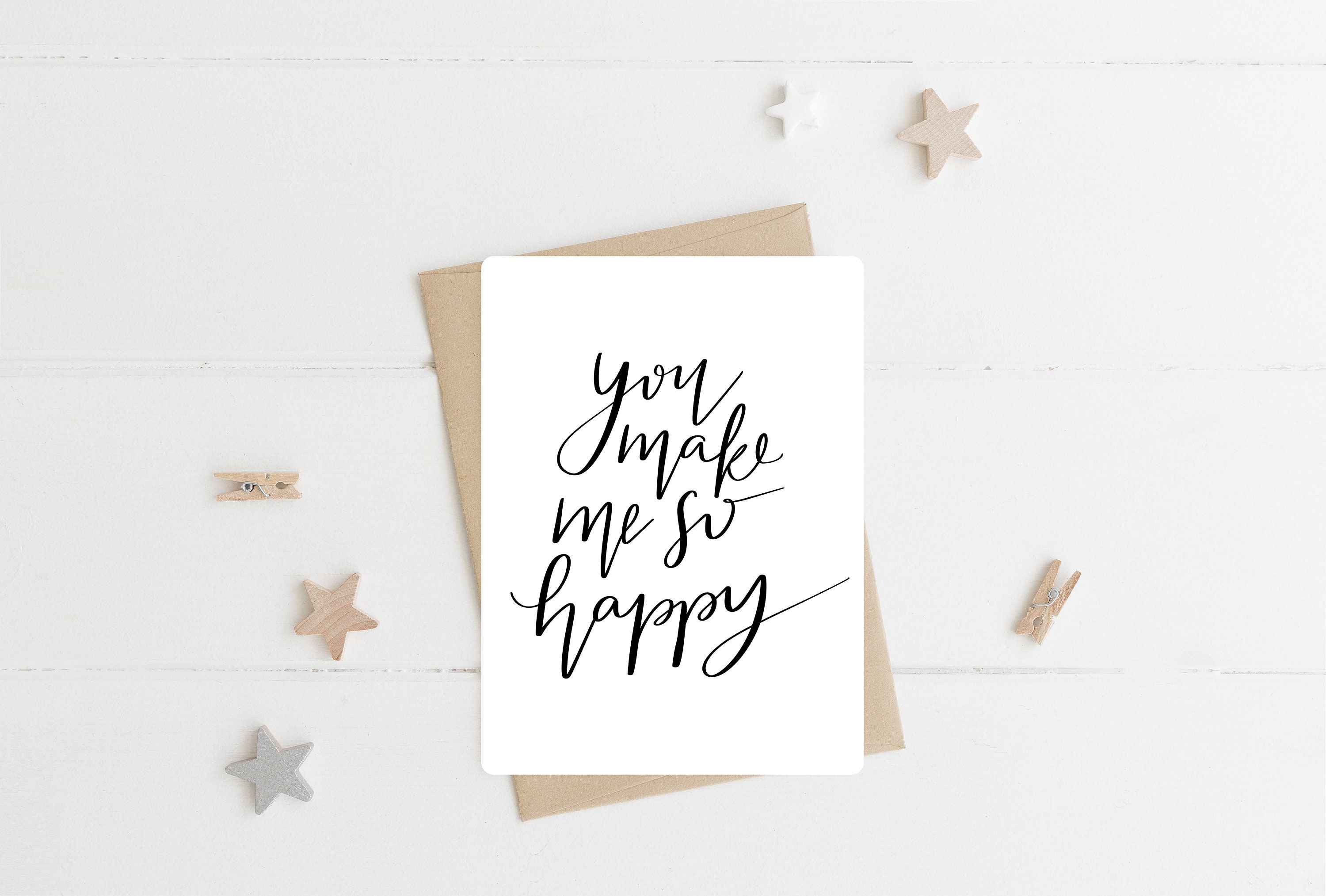 You Make Me so Happy Friendship Card Size A2 - Etsy