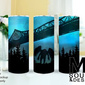 Mothman Tumbler, Mothman Tumbler Wrap, Cryptid Tumbler Wrap, Mothman ...