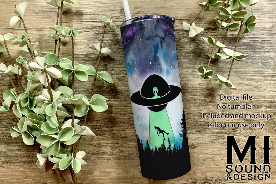 Alien Tumbler Wrap, Alien Sublimation Tumbler Wrap, Space Tumbler Wrap ...