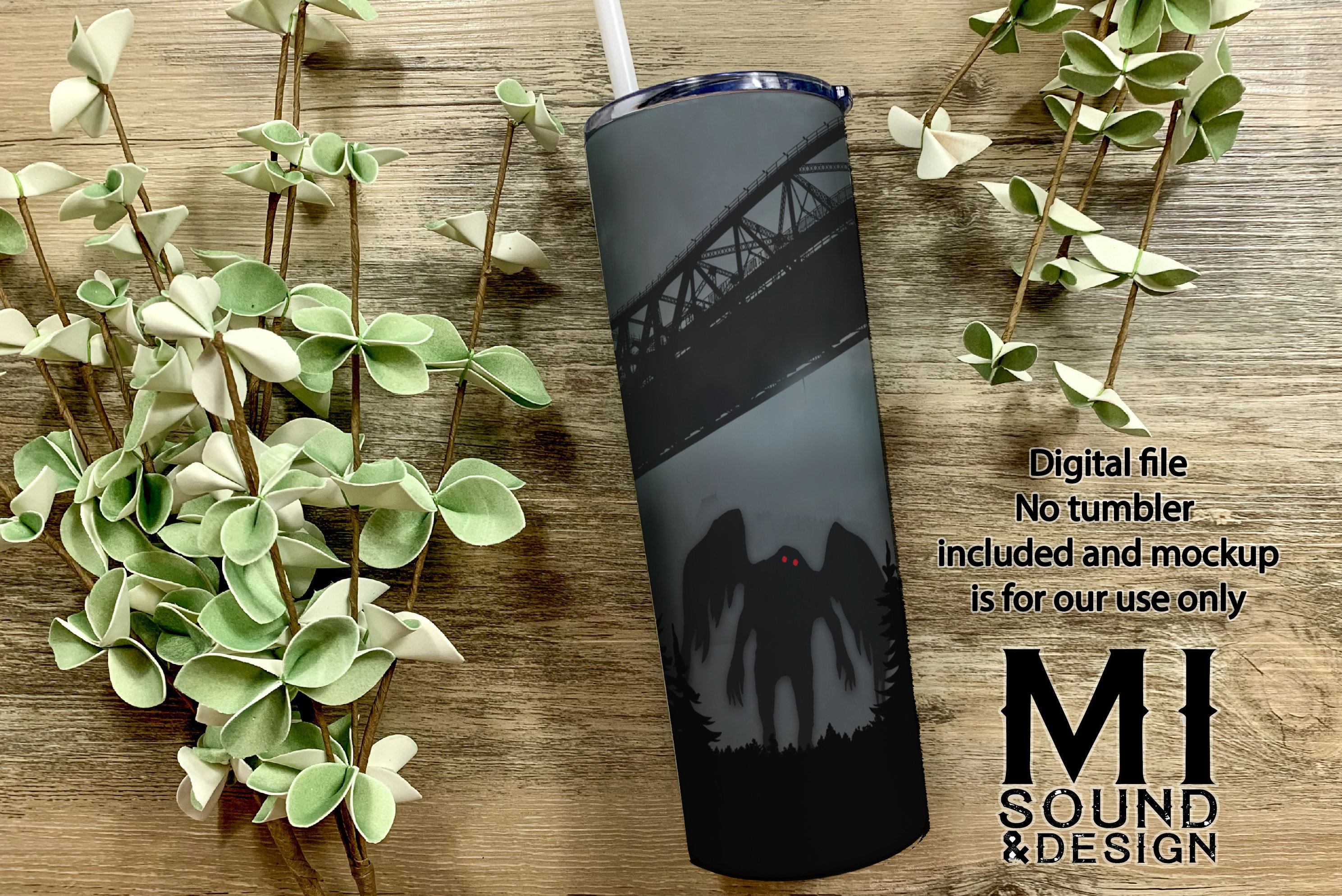 Mothman Tumbler Mothman Tumbler Wrap Cryptid Tumbler Wrap - Etsy