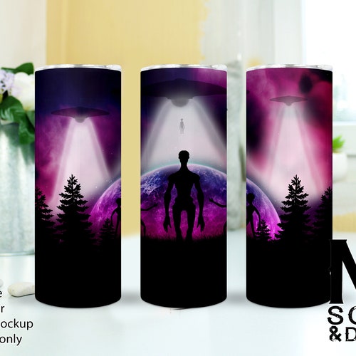 Alien Tumbler Wrap Alien Sublimation Tumbler Wrap Space - Etsy