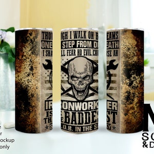 Iron Worker Tumbler Wrap, Iron Worker Sublimation Wrap, Man Tumbler ...