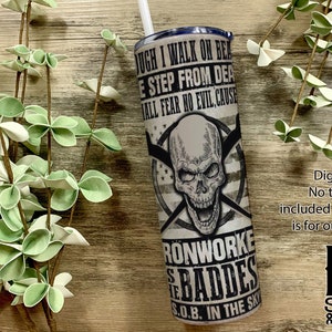 Iron Worker Tumbler Wrap, Iron Worker Sublimation Wrap, Man Tumbler ...