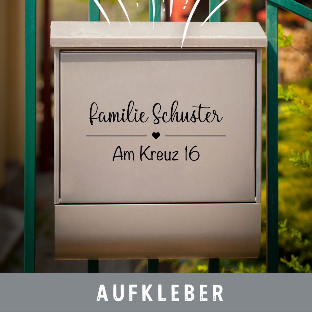 Letterbox Sticker Personalized Name Family Vinyl Sticker Lettering - Etsy