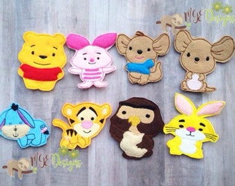 Finger puppets machine embroidery | Etsy