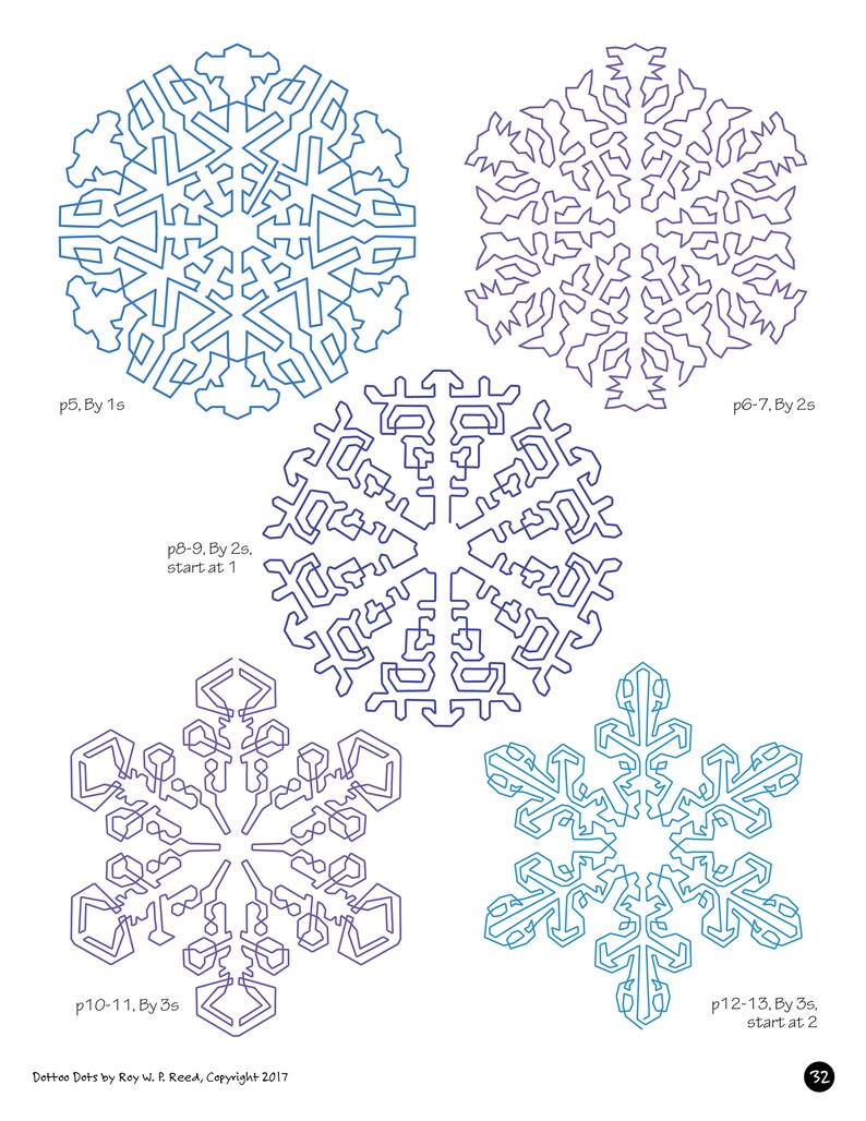 Snowflake Dot to Dot Skip Counting Number Puzzles With Extra Dots. 14 ...