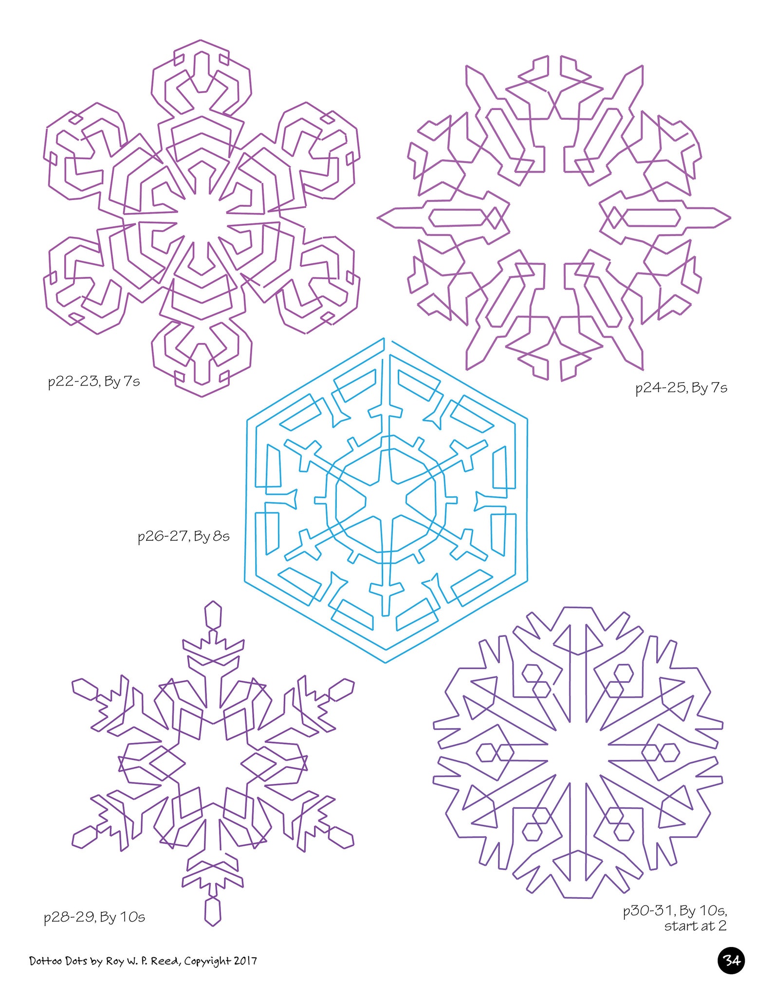 Snowflake Dot to Dot Skip Counting Number Puzzles With Extra Dots. 14 ...