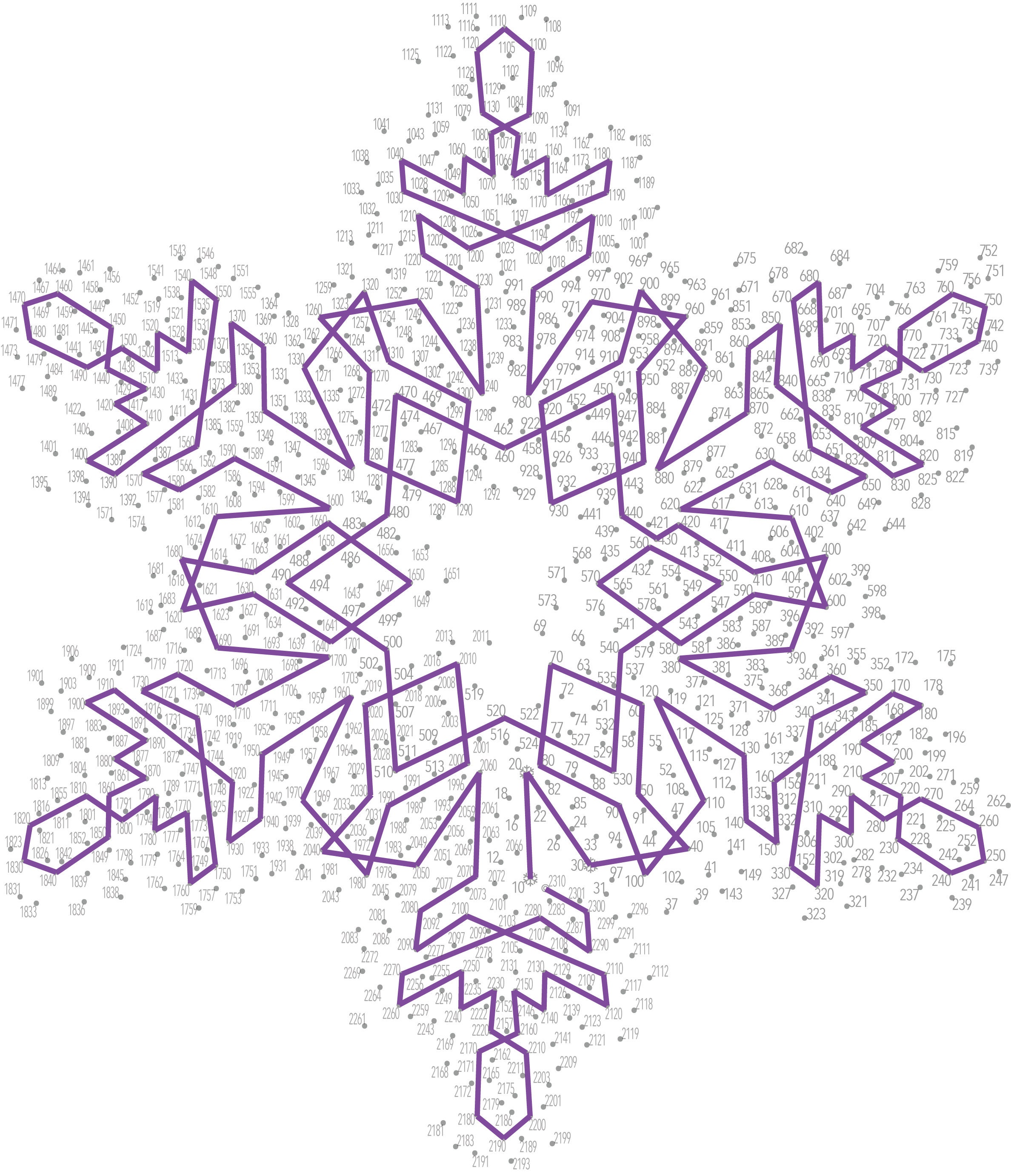 Snowflake Dot to Dot Skip Counting Number Puzzles With Extra Dots. 14 ...