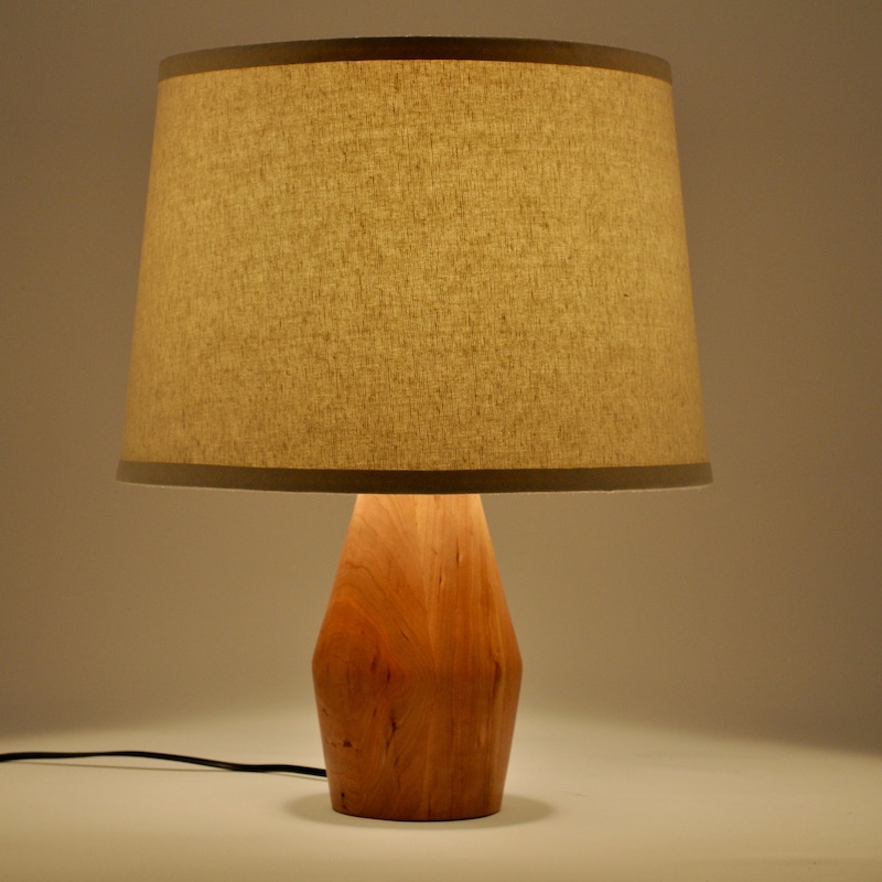 Wood Table Lamp - Etsy