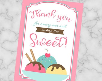 Ice cream thank you | Etsy