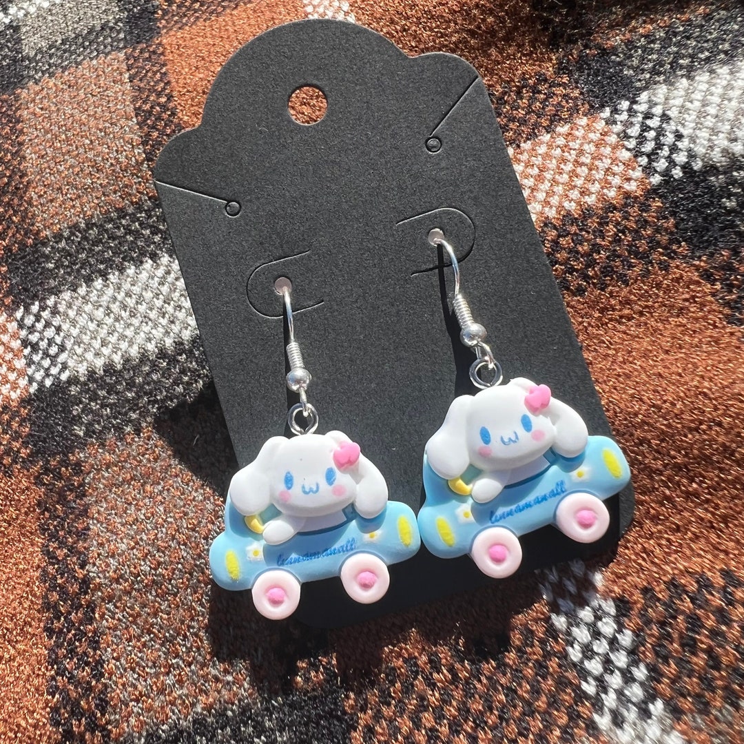 Adorable Cinnamon Roll Driving Car Earrings - Etsy