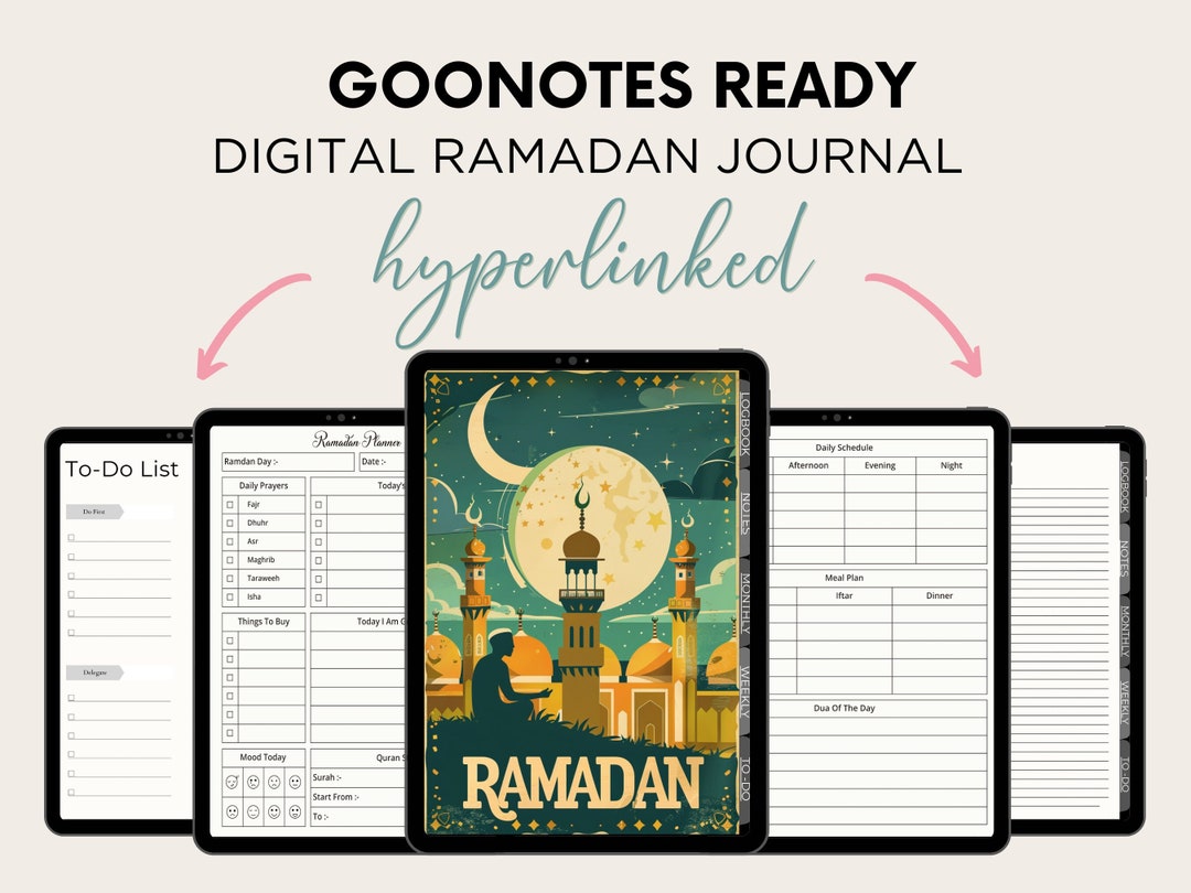 Ramadan Journal, Goodnotes Ready, Ramadan Logbook, Ramadan Digital ...