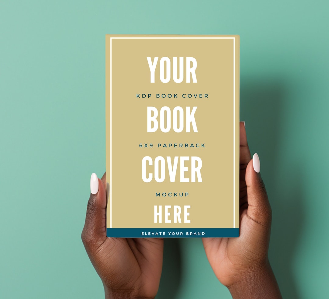 6x9 Book Cover Mockup, Black Woman Mockup, KDP Mockup, KDP Template ...