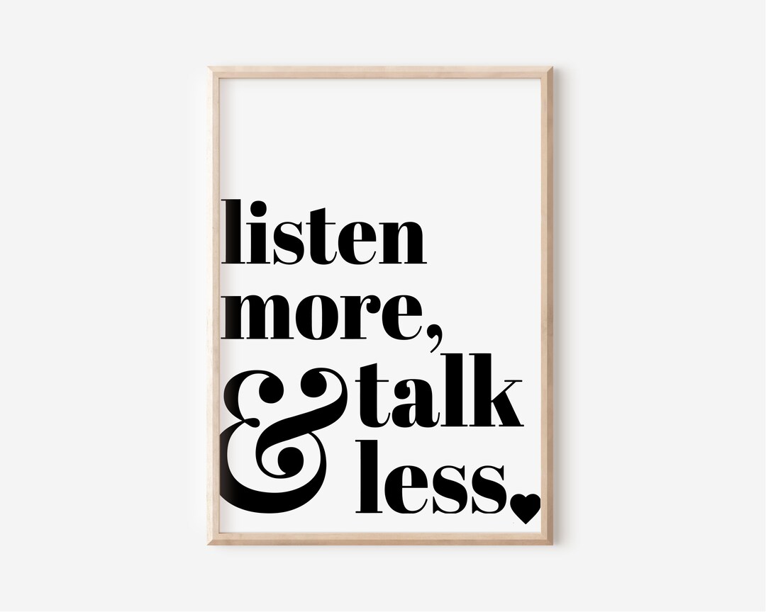 Listen More Talk Less / SVG / PNG / Digital File Glowforge - Etsy