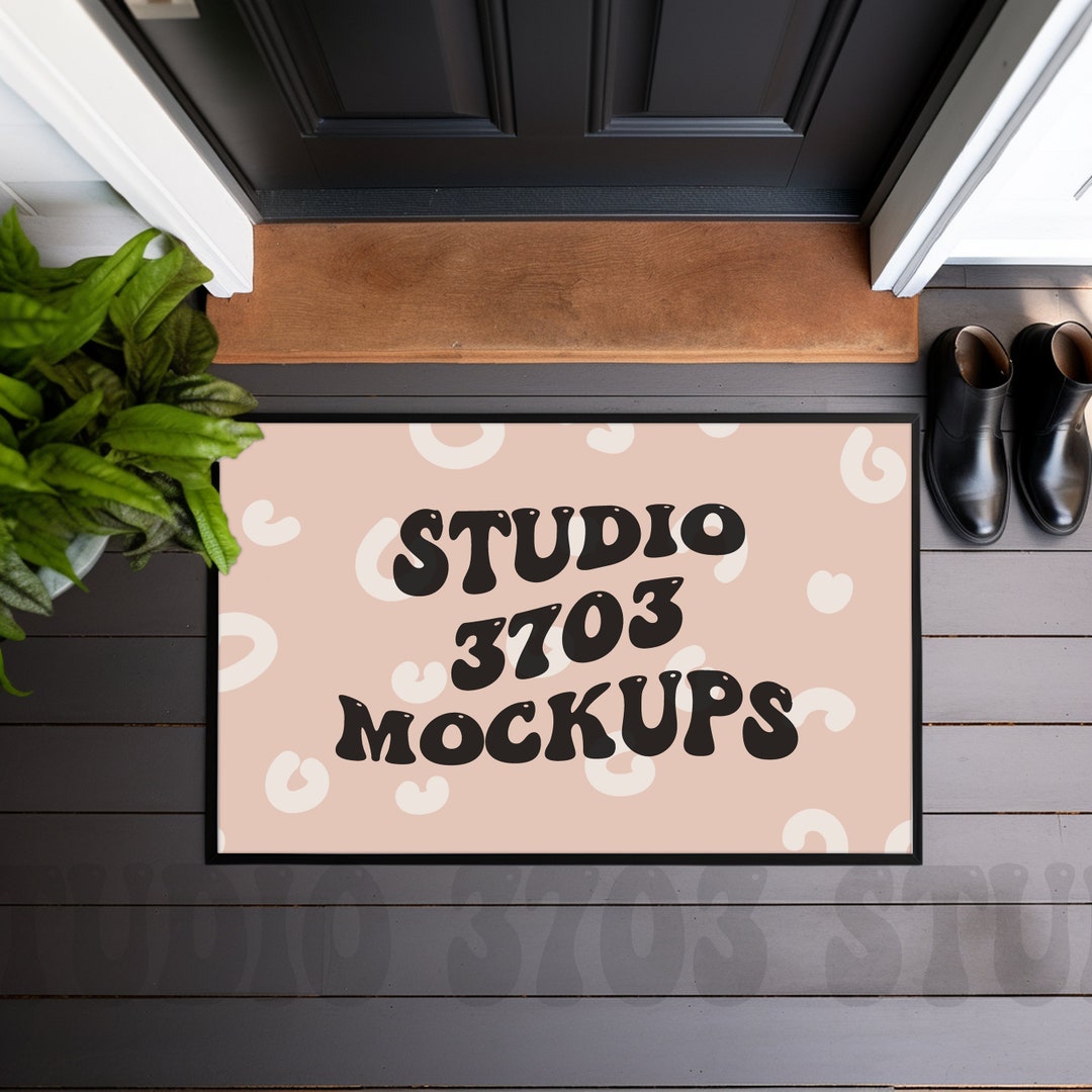 Easy Doormat Mockup, Sublimation Floor Mat Mockup, Your Artwork, Canva ...
