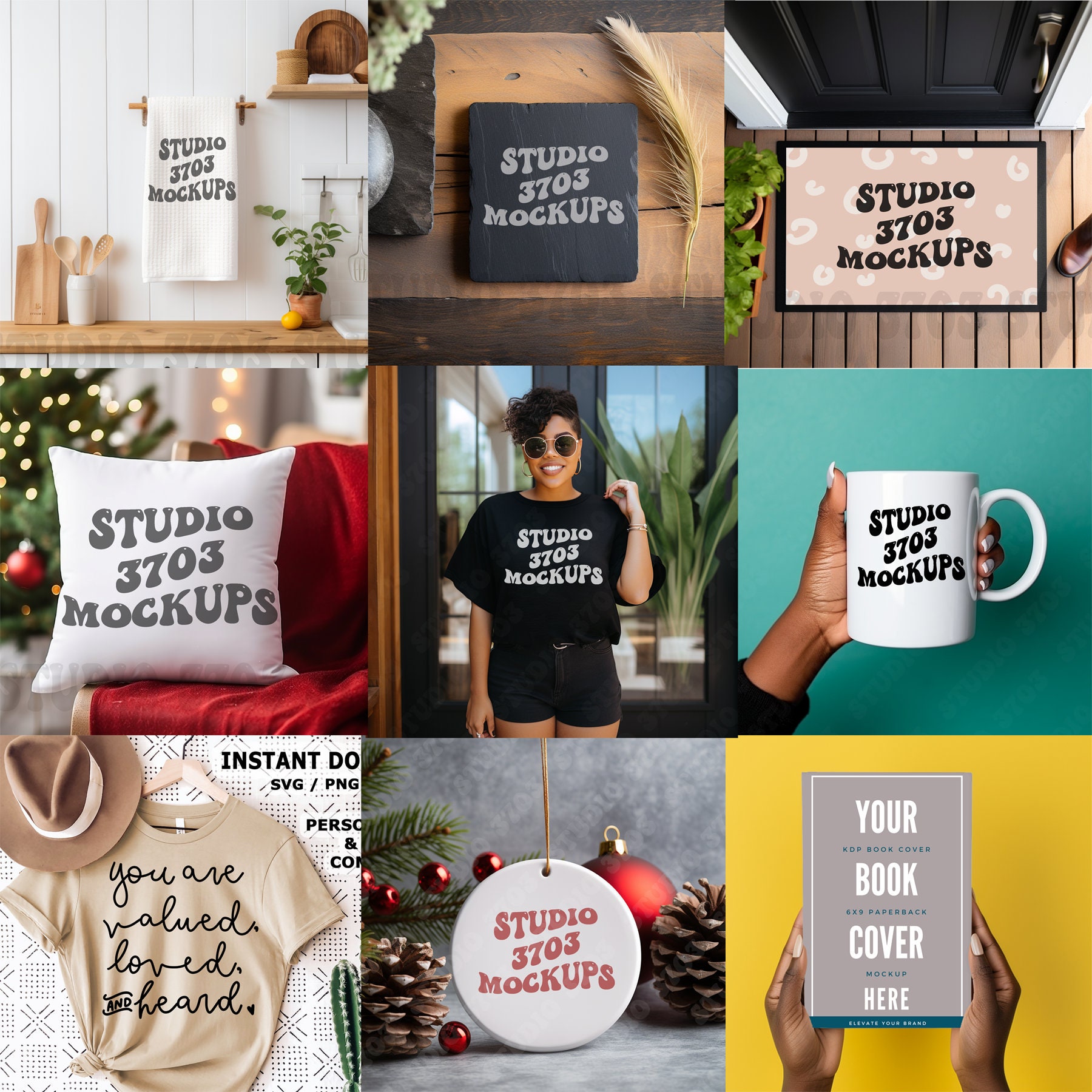 Black Model Mockup, Blue Shirt Mock Up, Curvy Model Mock up Blue T ...