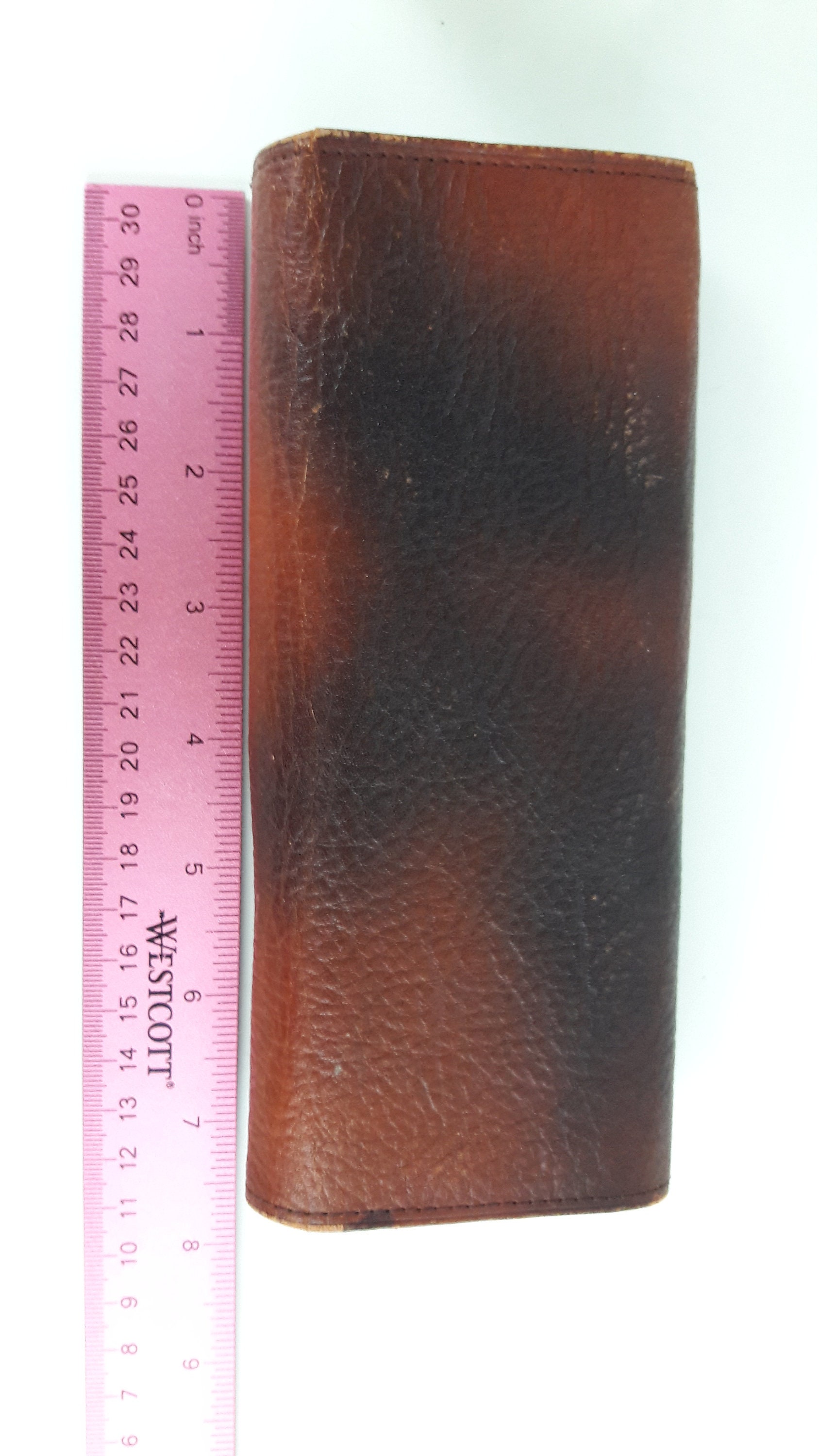 Vintage Tooled Leather Meeker Made Bridge Card Game Case With 2 Card ...