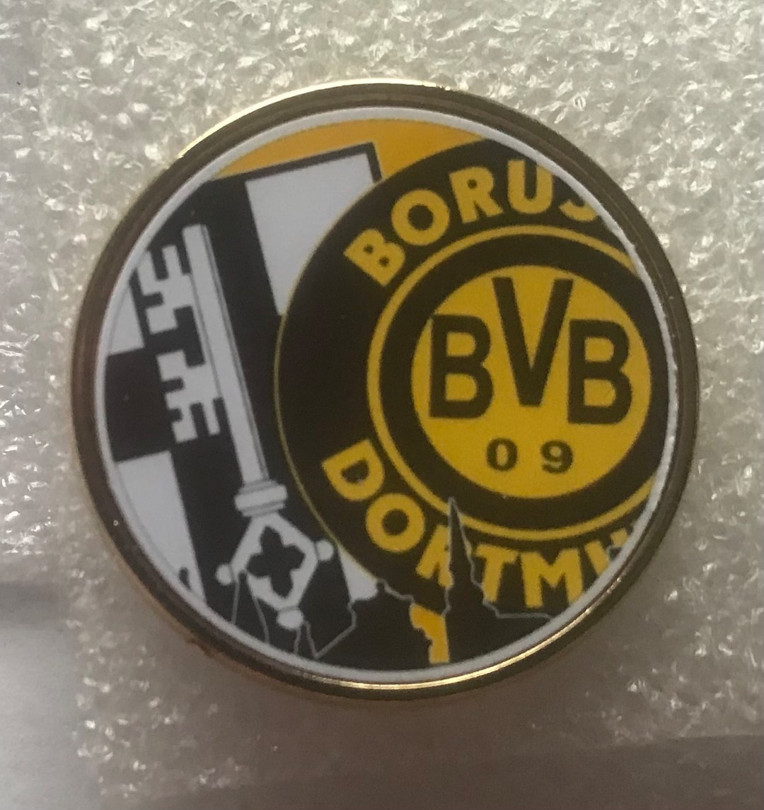 BORUSSIA DORTMUND Twin Crested Supporters Pin Badge Football Soccer.fan ...