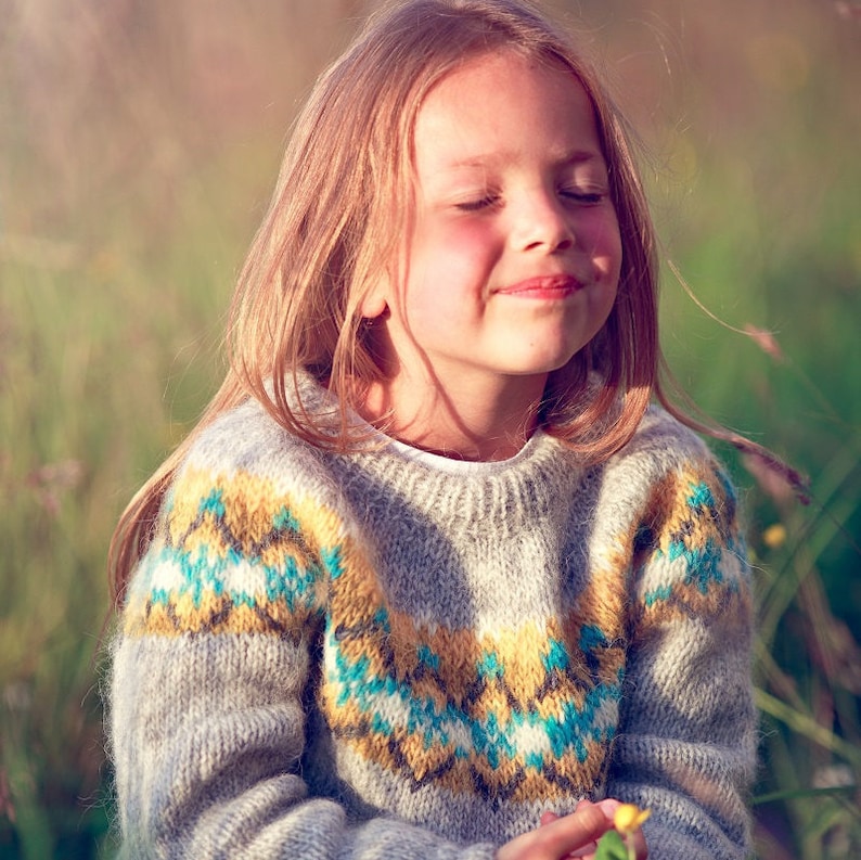Knitting PATTERN // Child's Icelandic Sweater, Downloadable PDF ...