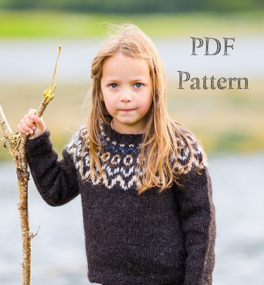 Knitting PATTERN // Child's Icelandic Sweater HEIMA, PDF Download, by ...