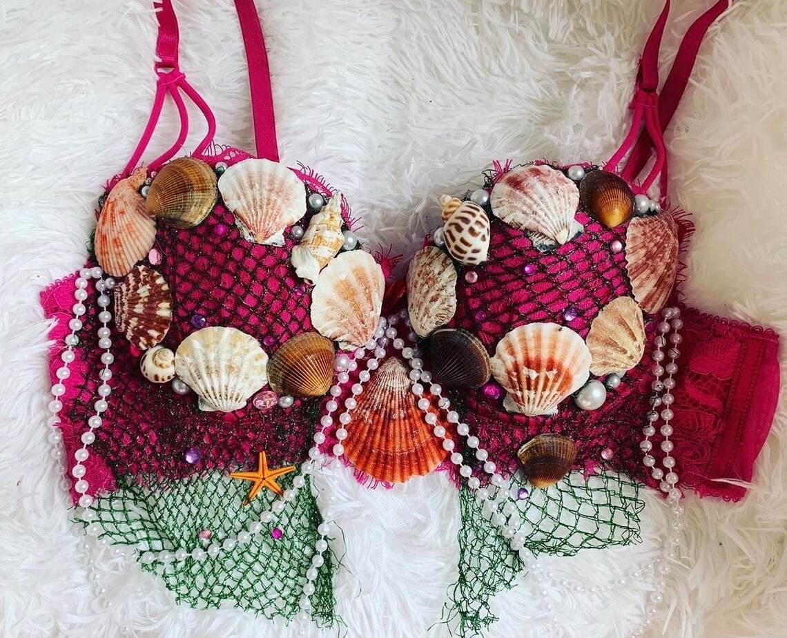 Seashell Mermaid Bra/halloween Orders Must Be Submitted Before 10-12 ...