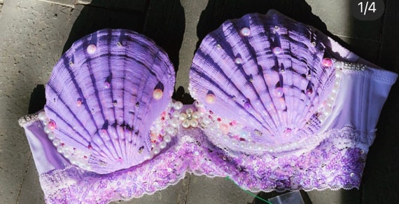 Purple Clam Shell Bra