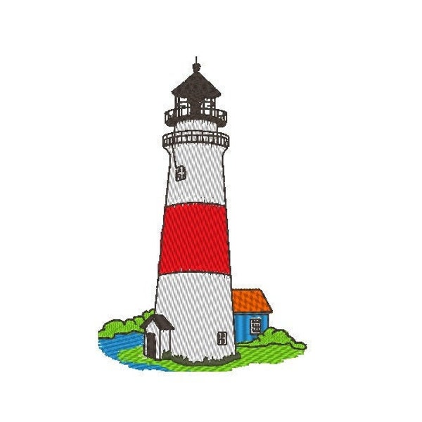 Lighthouse Embroidery Designs - Etsy