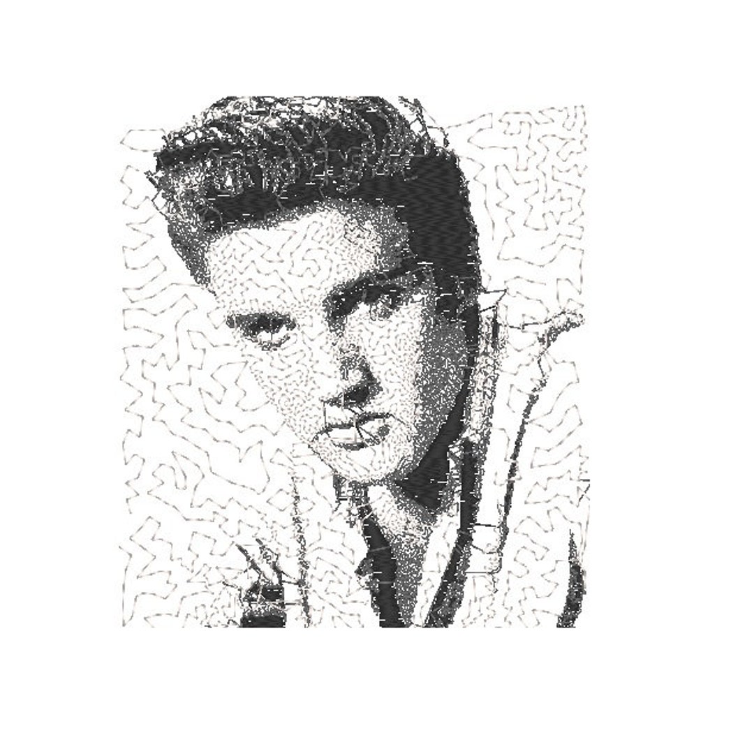 Elvis Presley Embroidery Design - Rock'n Roll Machine Embroidery Design ...