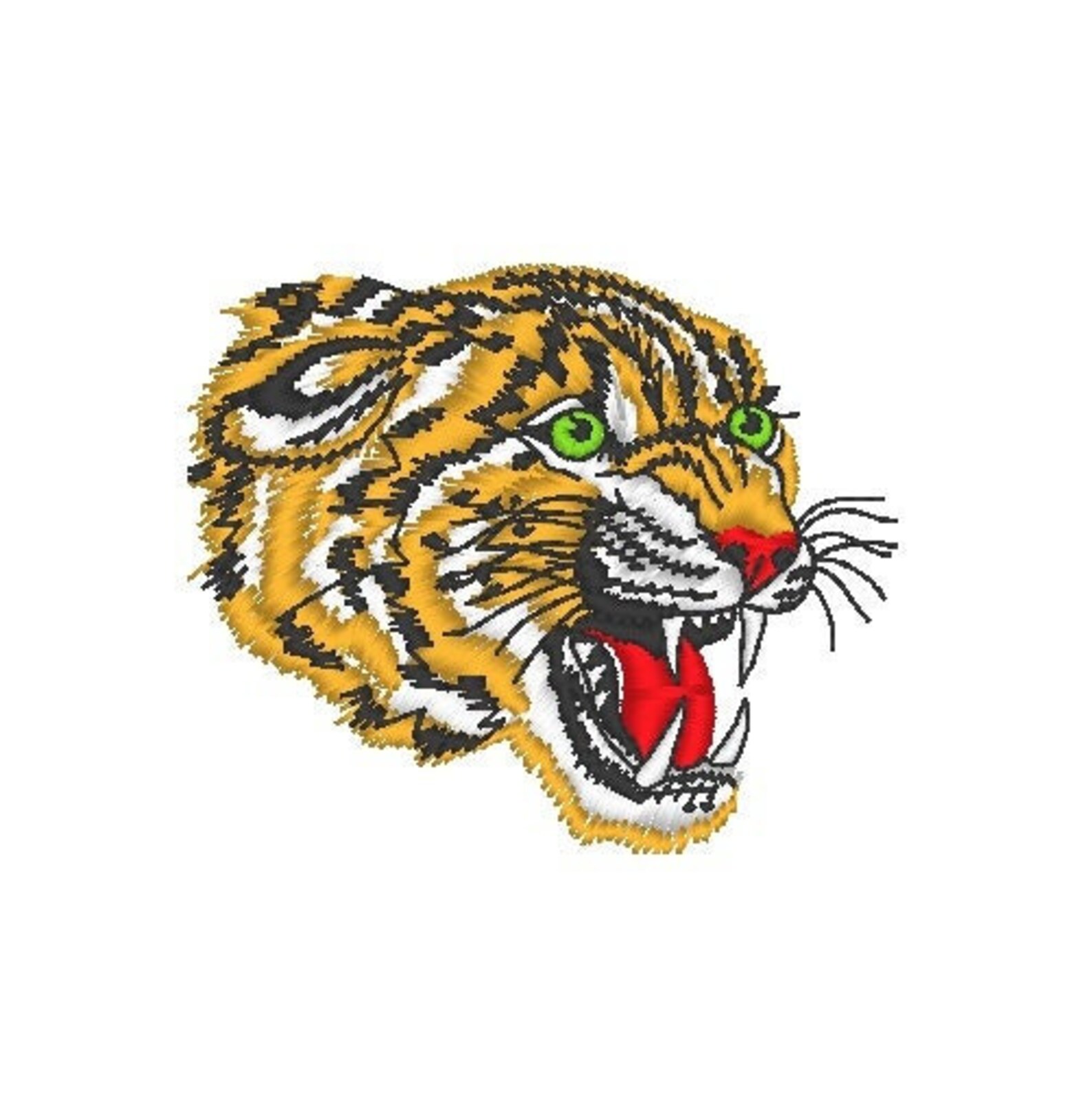 Real Tiger Embroidery Design - Animal Machine Embroidery Design, Real ...