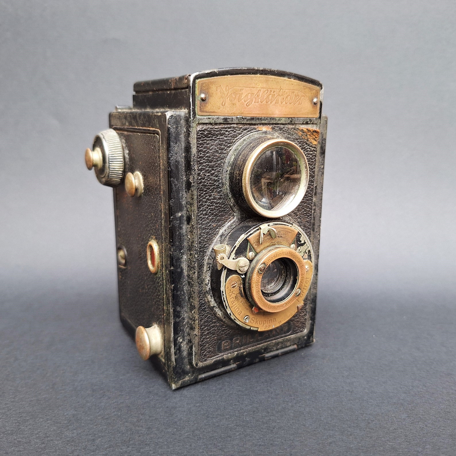Voigtlander Brillant TLR Brass Tripod Vintage Camera Set 30s Retro ...
