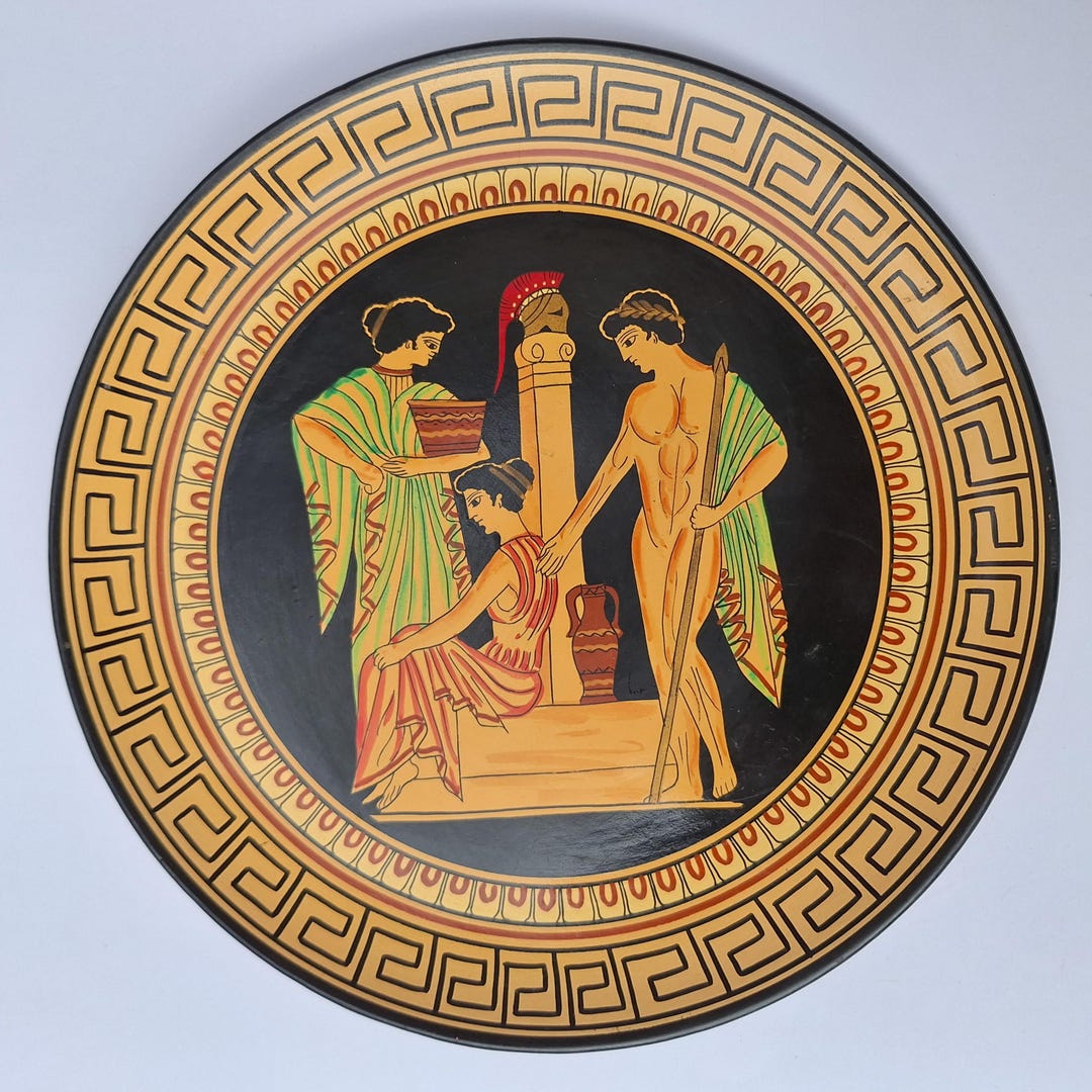 Ancient Greek Mythology Scene Vintage Wall Plate - Etsy