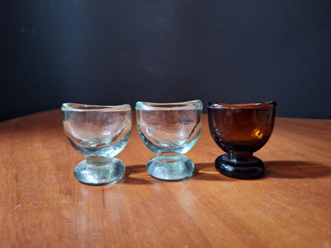 Set of 3 Vintage Soviet Glass Eye Bath - Etsy