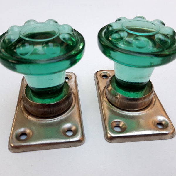 Green Glass Door Knobs - Etsy