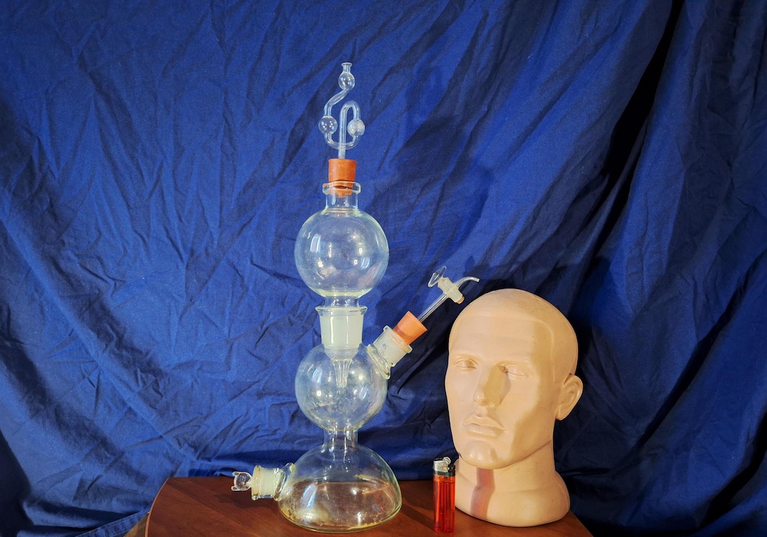 Large Lab Flask Kipp's Apparatus 1L Gas Generator Vintage Tools Alchemy ...