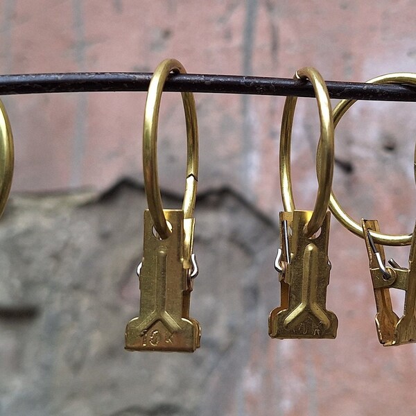 Brass Curtain Clips - Etsy UK