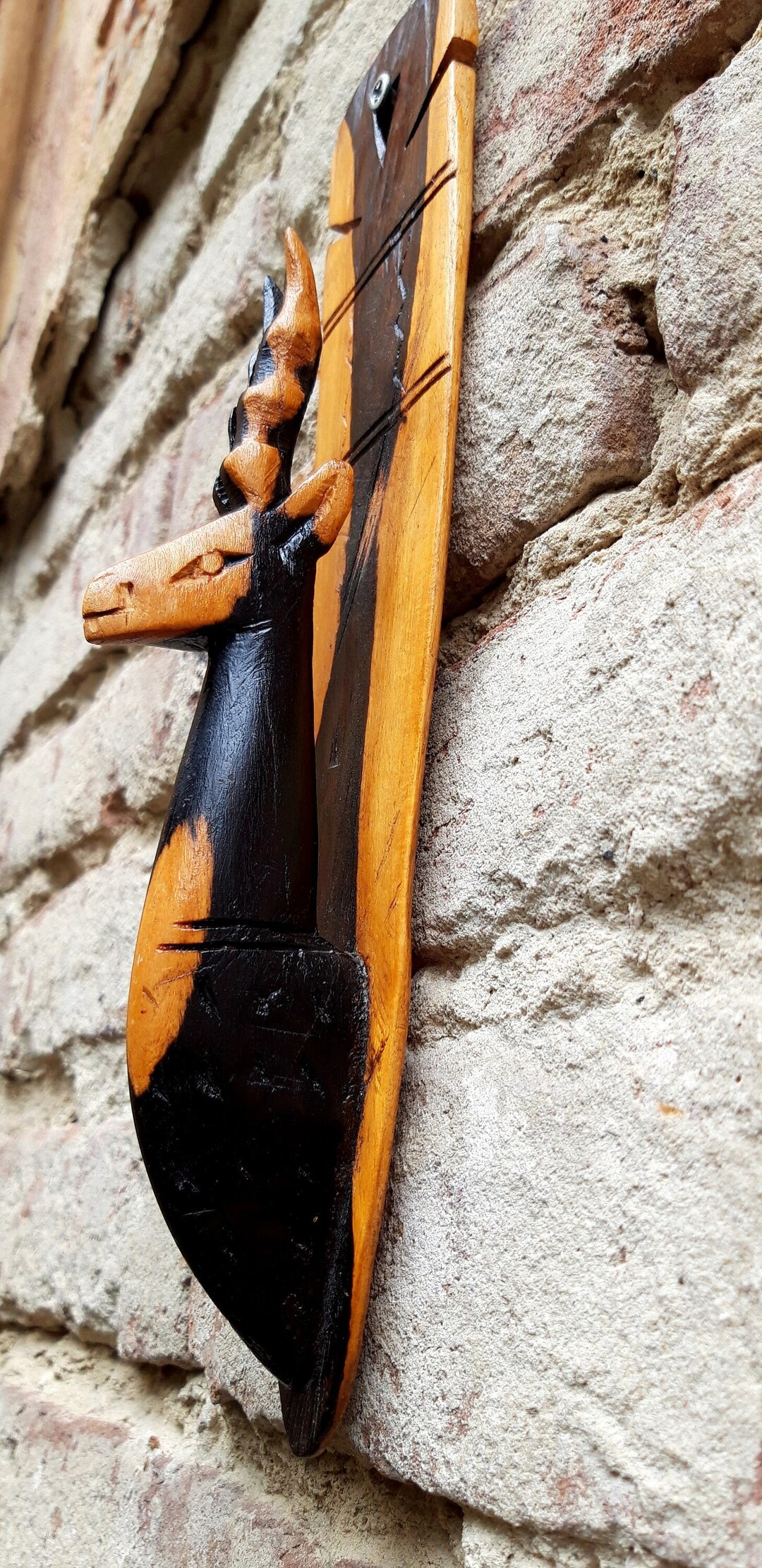 Antelope Head With Torso Vintage Hand Carved Wall Wooden Sculpture - Etsy