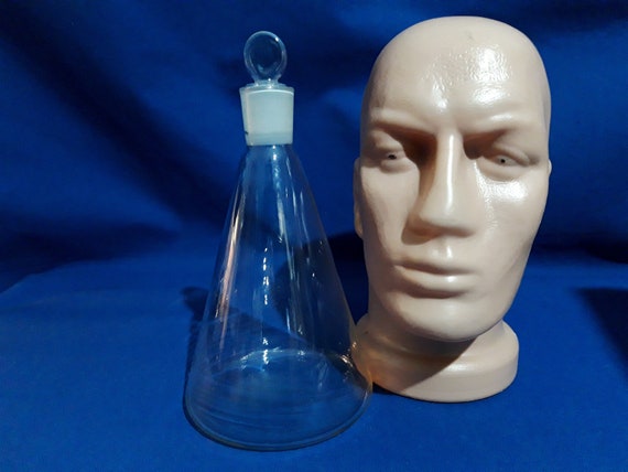 Large erlenmeyer flask 1L Vintage chemistry laboratory flask ...