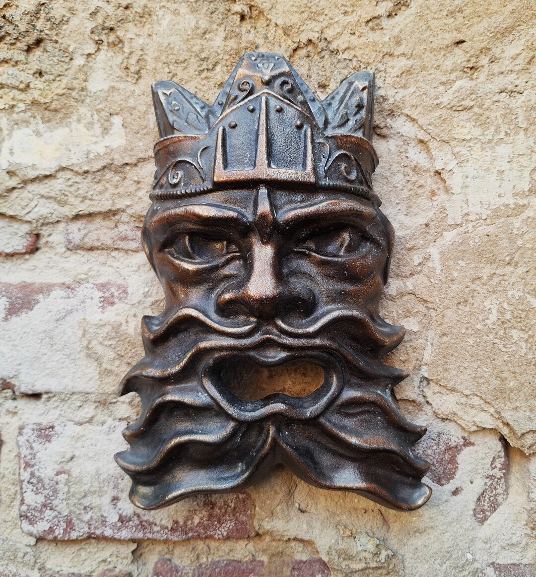Neptune Relief Wall Plaque Poseidon Vintage Nautical Decor Beach House ...