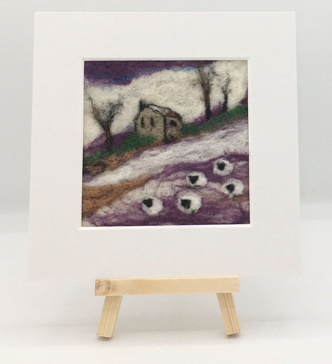Country Cottage Scene Felted Picture Kit - Etsy